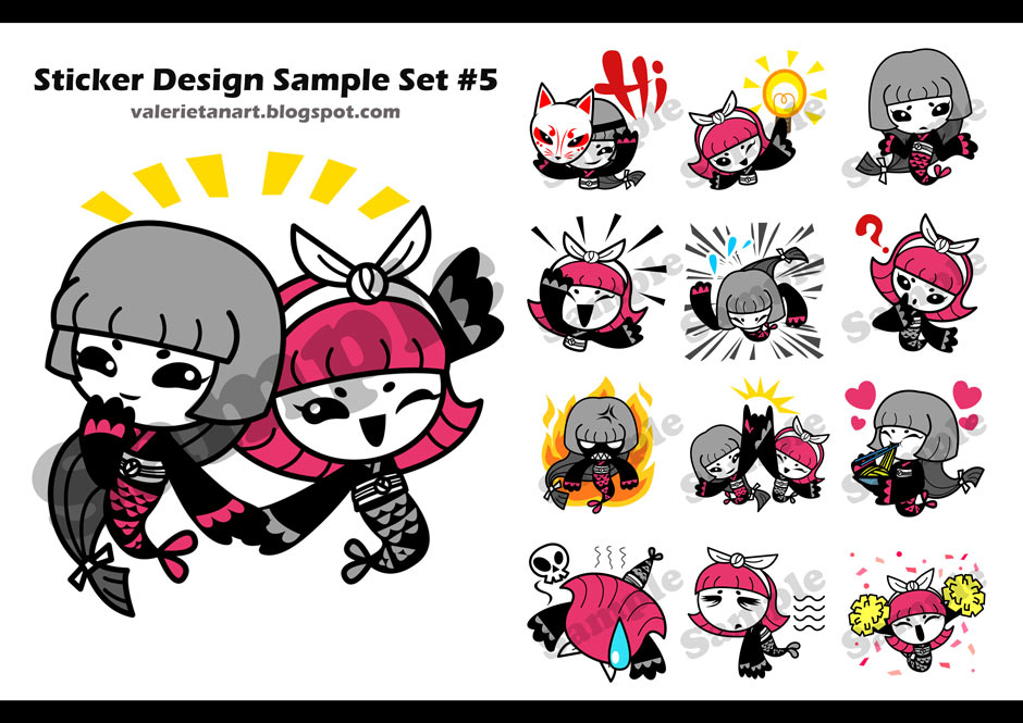 How's it goin?: Chat Stickers Set #5 Sample