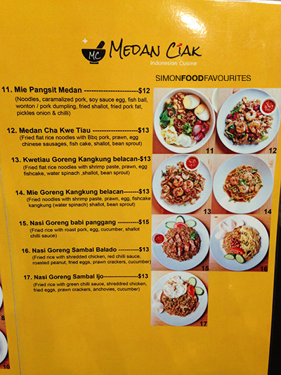 Simon Food Favourites: Medan Ciak, CBD Sydney (14 March 2017)