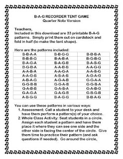 The Sweetest Melody: B-A-G/Do-Re-Mi Tent Game