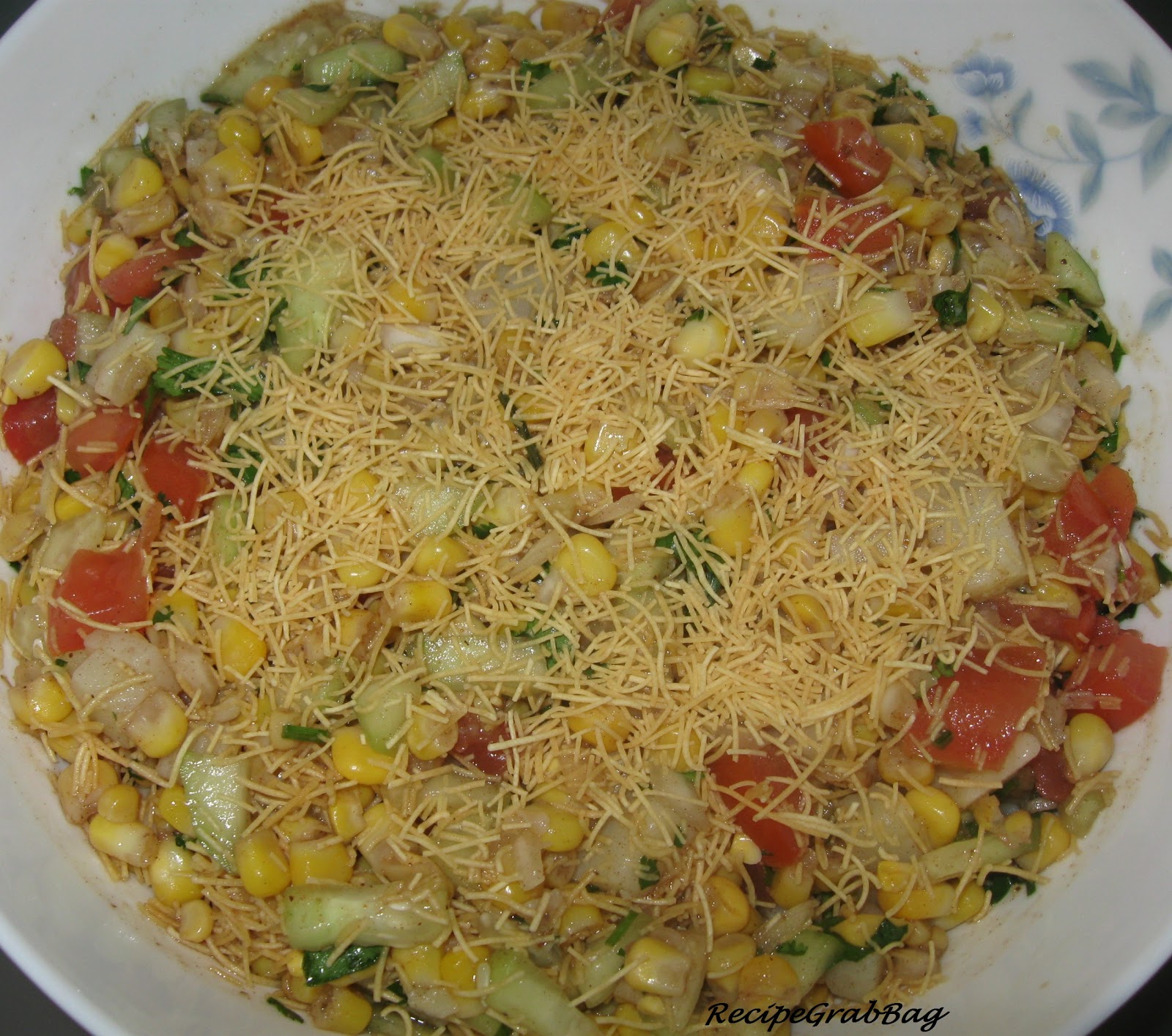 RecipeGrabBag: Corn Bhel (Sweet Corn Chaat)