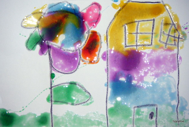 Tippytoe Crafts: Corn Syrup Paintings