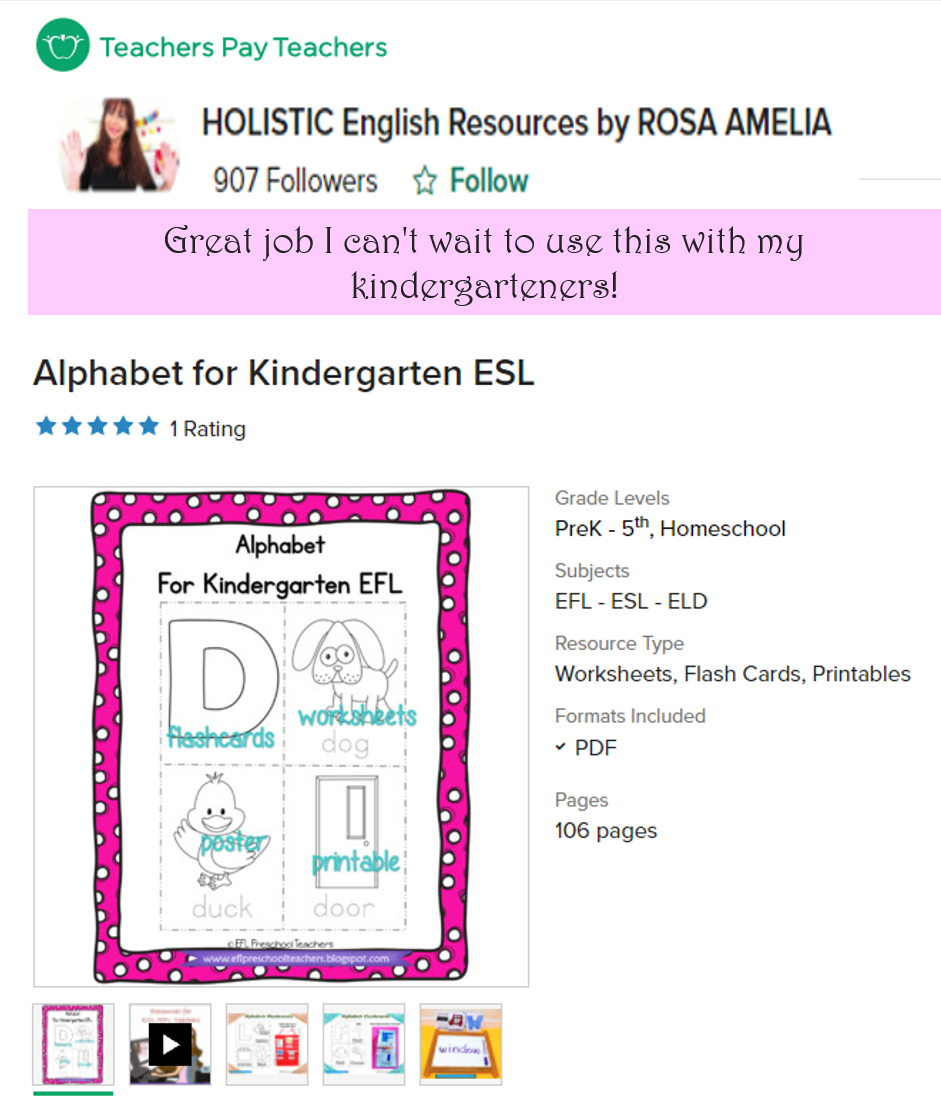 ESL/EFL Preschool Teachers: Alphabet Printable Flashcards and Posters ...