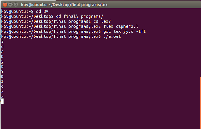 CskeCode: Lex Program that implements Caesar Cipher CskeCode: Lex Program that implements Caesar Cipher