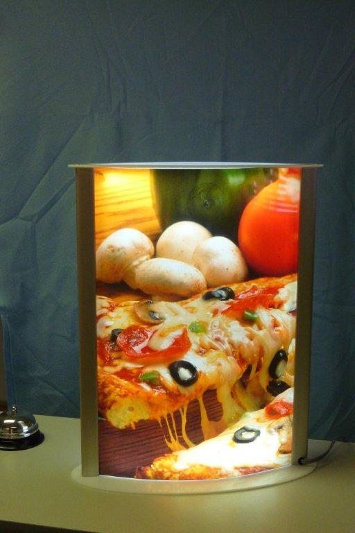 Snapper Display Systems: Curved LED Lit Double Sided Light Box