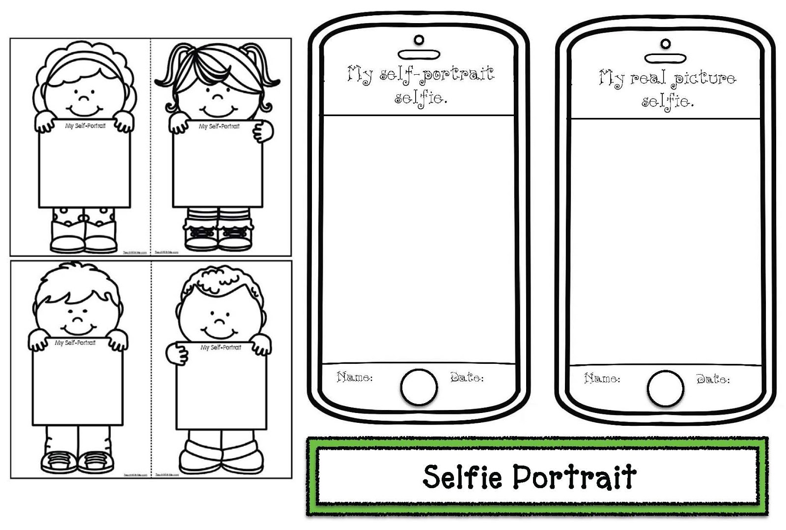 Make a "Selfie" Portrait | Classroom Freebies | Bloglovin’