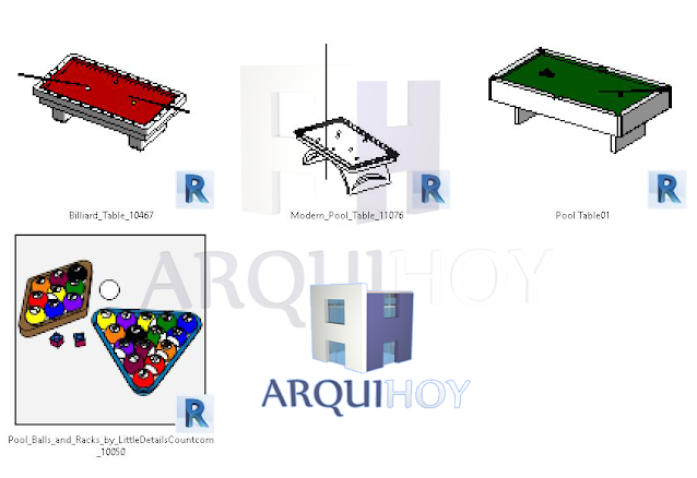 Familia juego de billar / Family pool game (RFA) | ArquiHoy-Revit