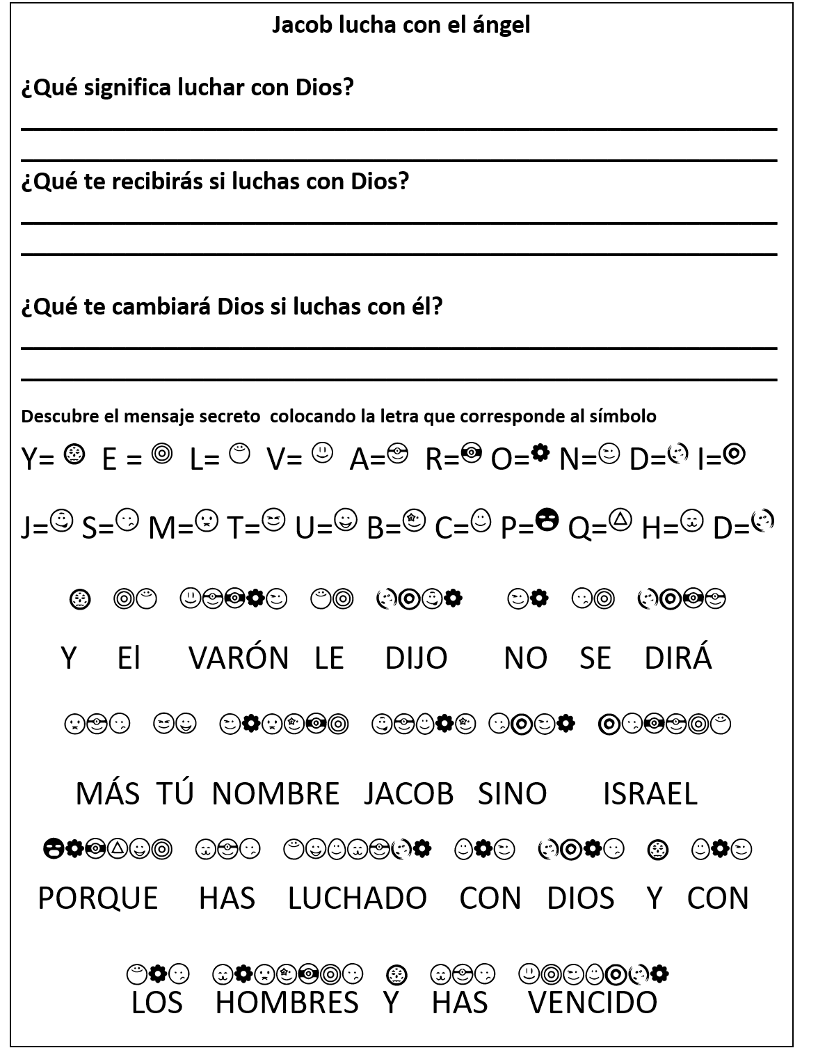Jacob lucha con el ángel - Clase de escuelita dominical - - Mar de Vida ...