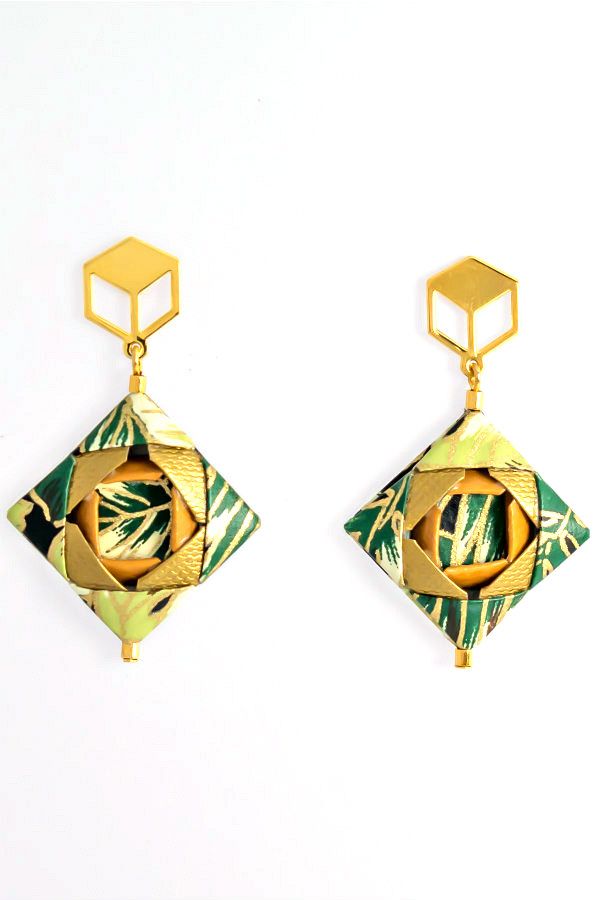 Modern 2 in 1 Origami Earrings from Mayumi Origami