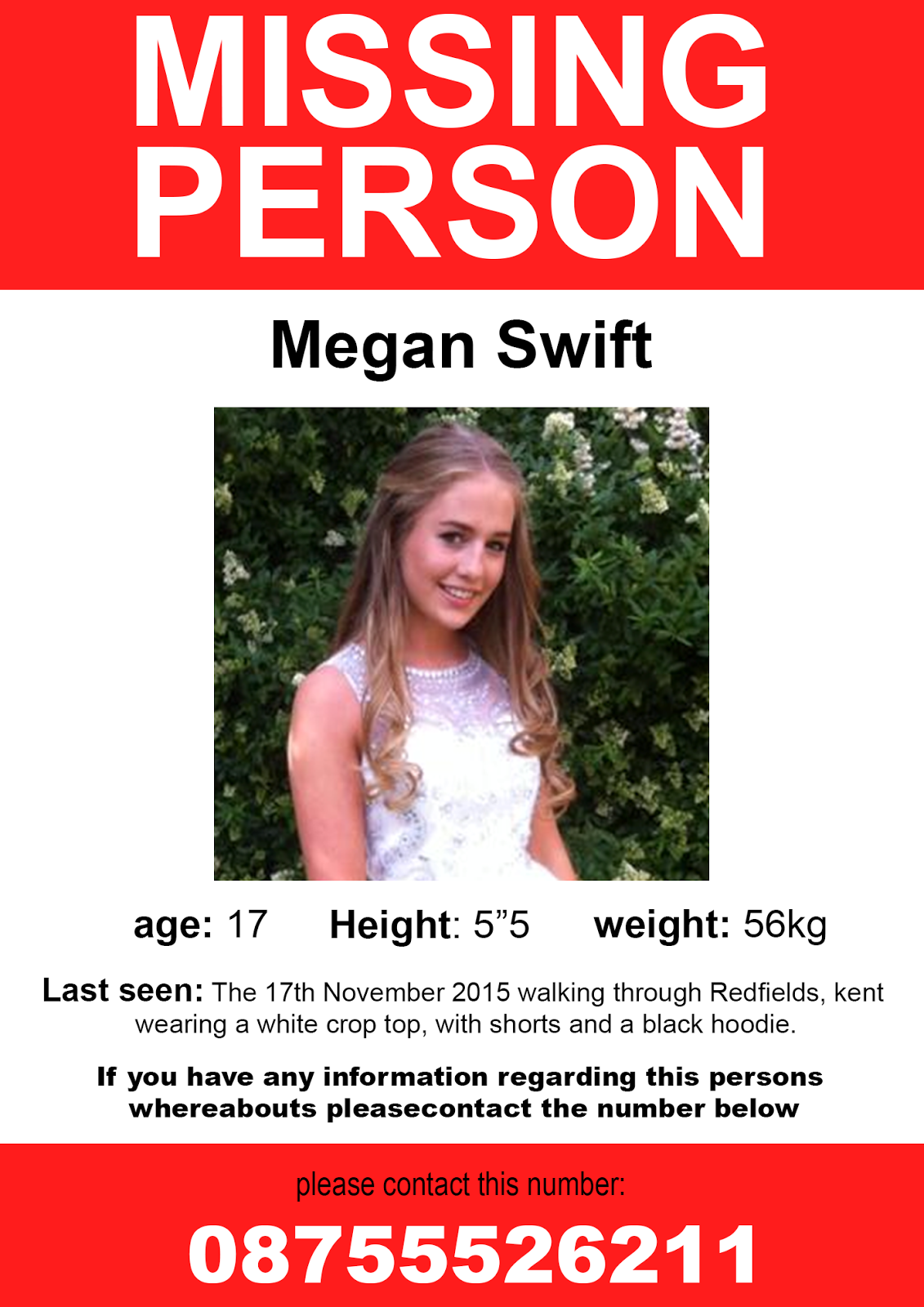 Faceless, Centre Number 61721/61740: Practical: Missing Posters Photoshop