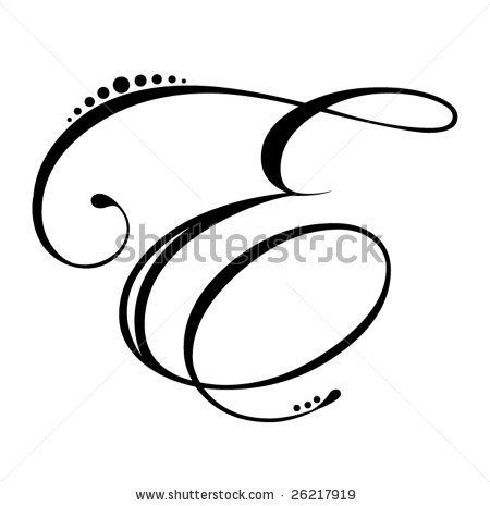 Fancy Letter E Designs - Birthday Letter