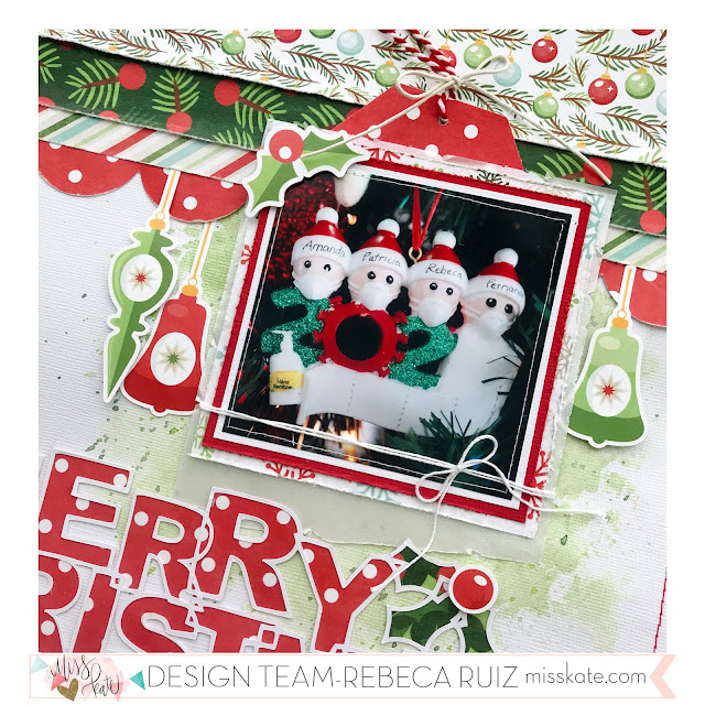 Merry Christmas Layout with Process Video - Simply Rebeca