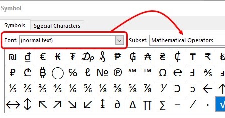 Mencari Simbol Centang di Microsoft Office