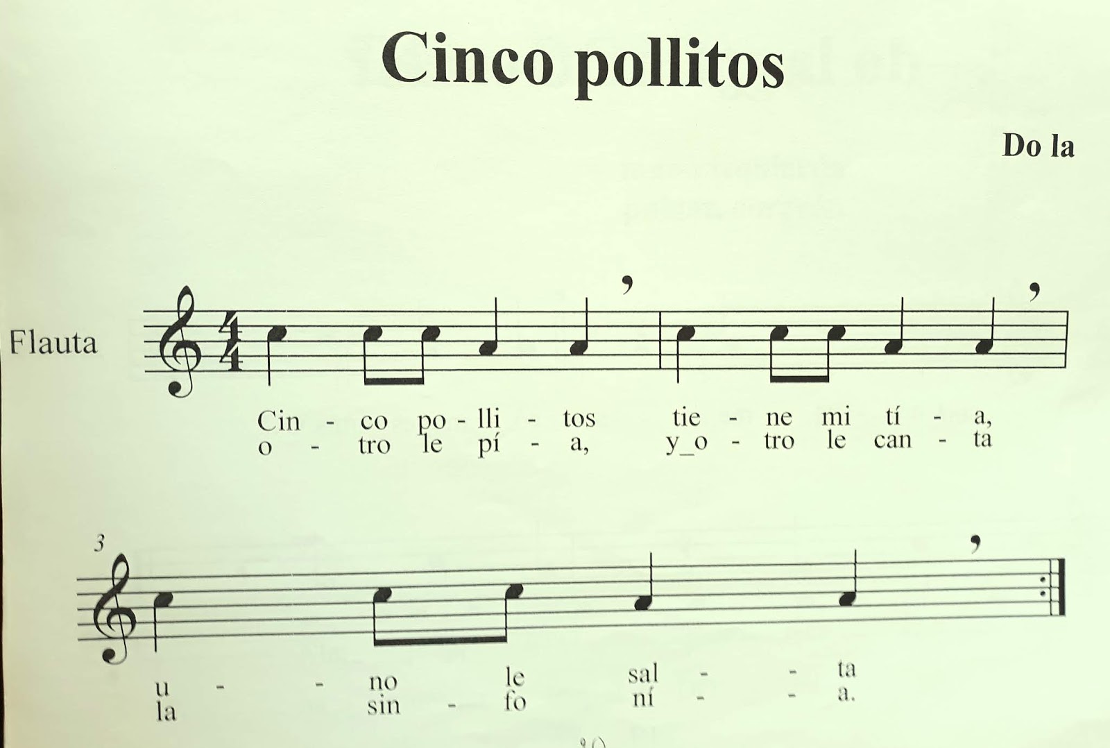 MÚSICA EN CAMPIJO: "CINCO POLLITOS"
