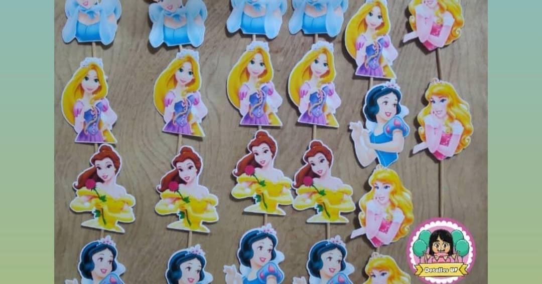 Mini Topper Princesas - Mis Toppers Tus Toppers