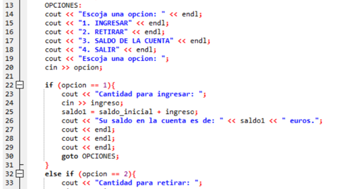 Programación Informática: Cajero Automatico