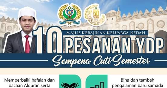 [10 PESANAN YDP SEMPENA CUTI SEMESTER]