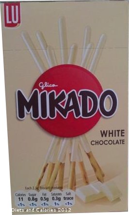 Diets and Calories: Mikado Chocolate Sticks