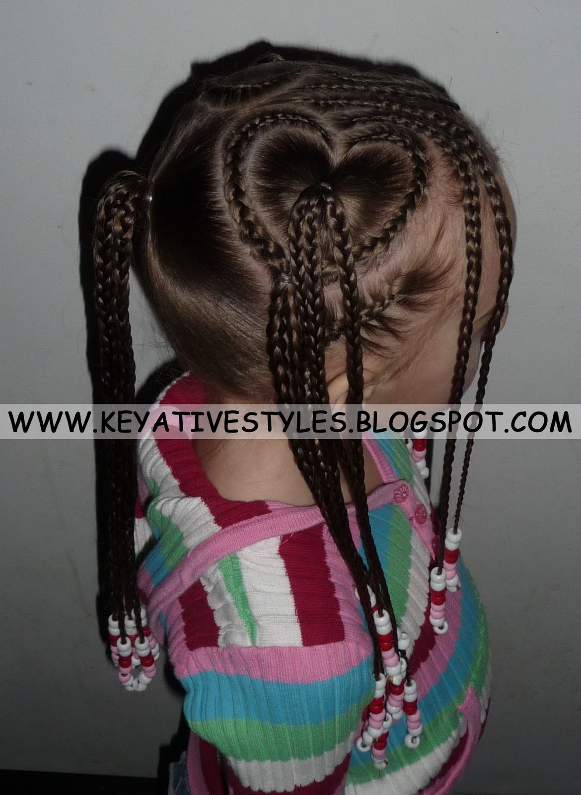 Keyative Styles: HEART SHAPED CORNROWS