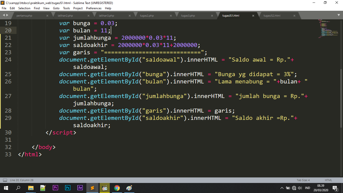 Modul halaman 30 PHP & JavaScript