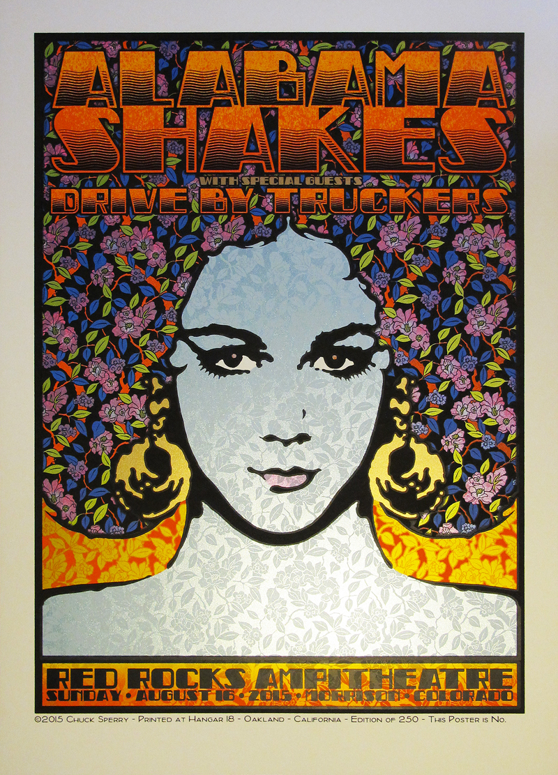 INSIDE THE ROCK POSTER FRAME BLOG: Chuck Sperry Alabama Shakes Red ...