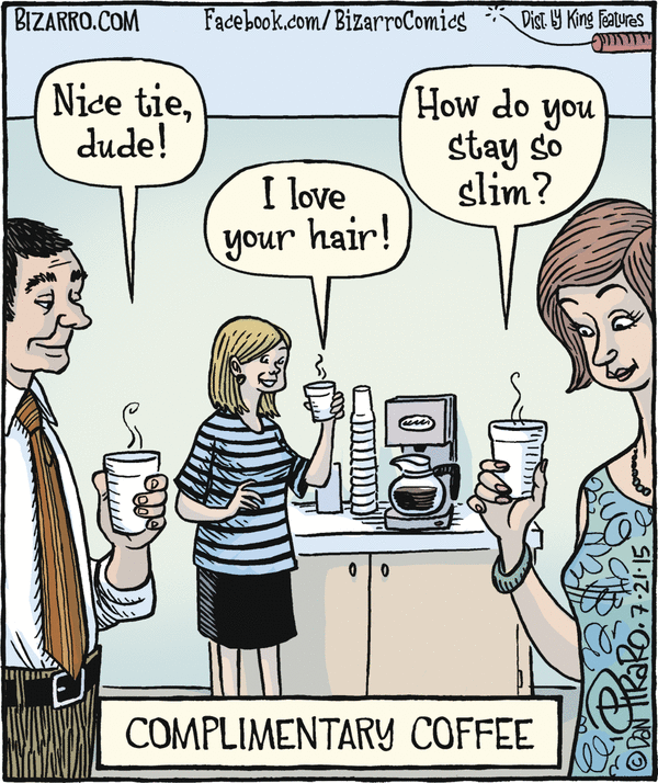 Mystery Fanfare: Cartoon of the Day: Complimentary Coffee