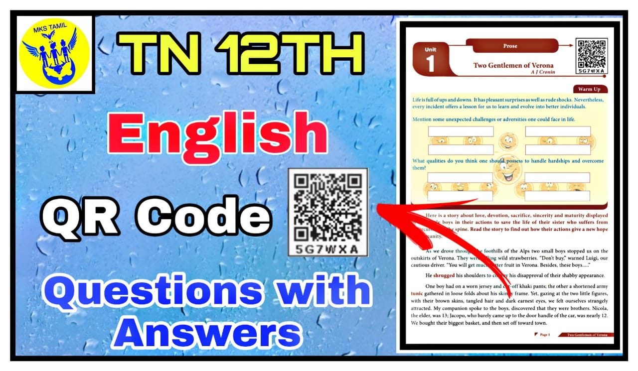 12th English QR Code Questions with Answers | Way To Success Guide