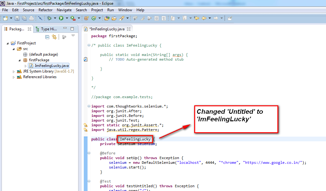 Create A Junit Selenium Rc Test Using Selenium Ide Denno Secqtinstien Foundation