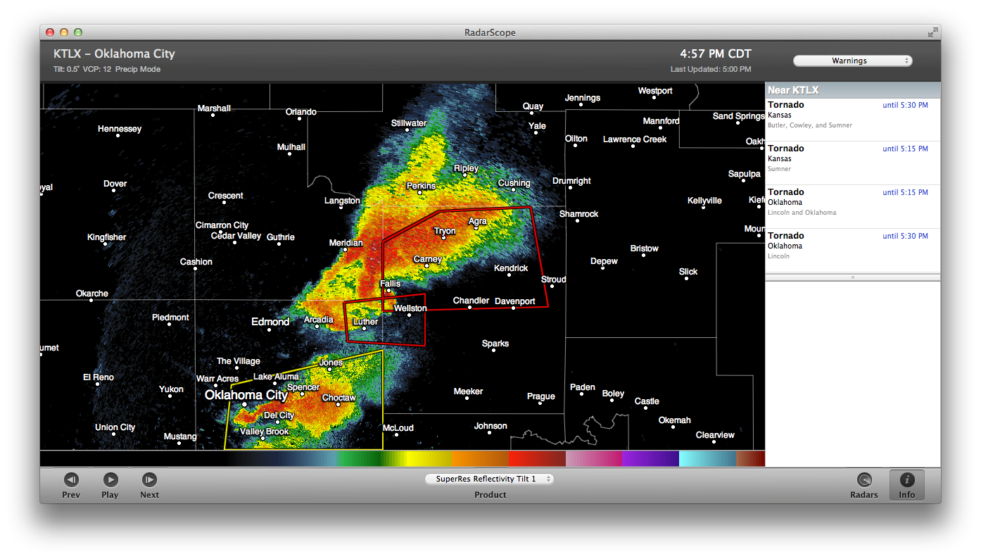 The Weather Centre: Extremely Dangerous Tornado - Fallis, OK - May 19