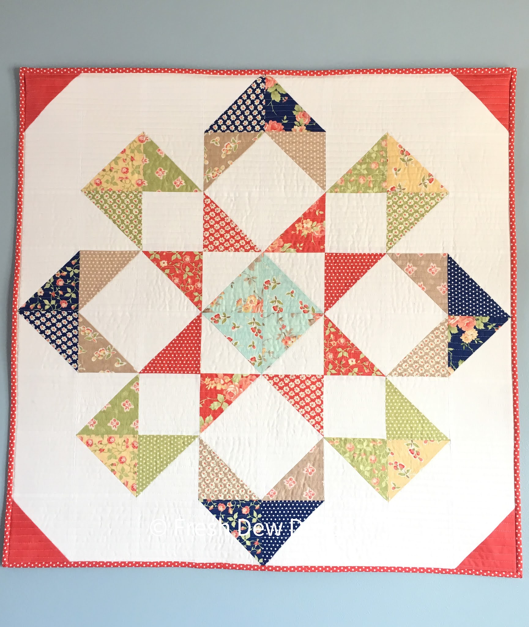 Fresh Dew Drops: New Quilt Pattern: Star Compass Barn Quilt