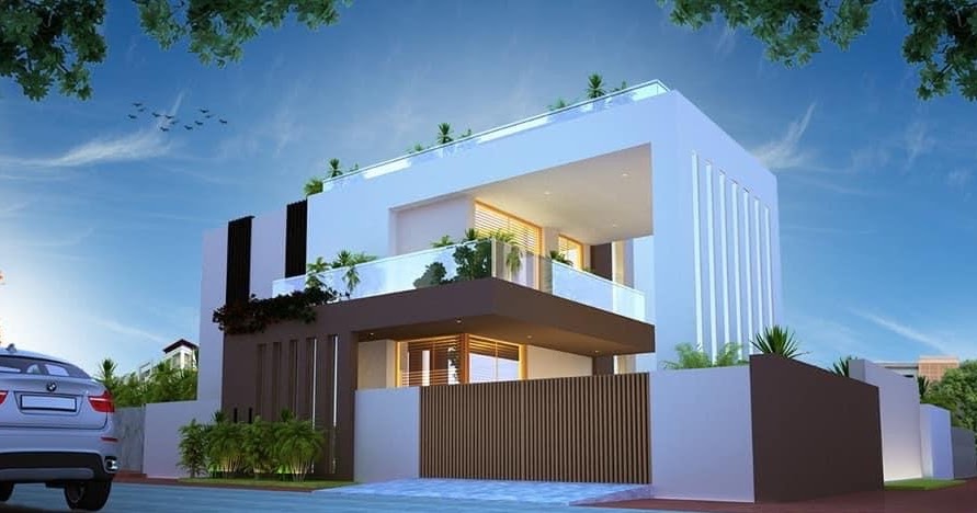 Archplanest: Online House Design Consultants: Modern Simplex Elevation ...