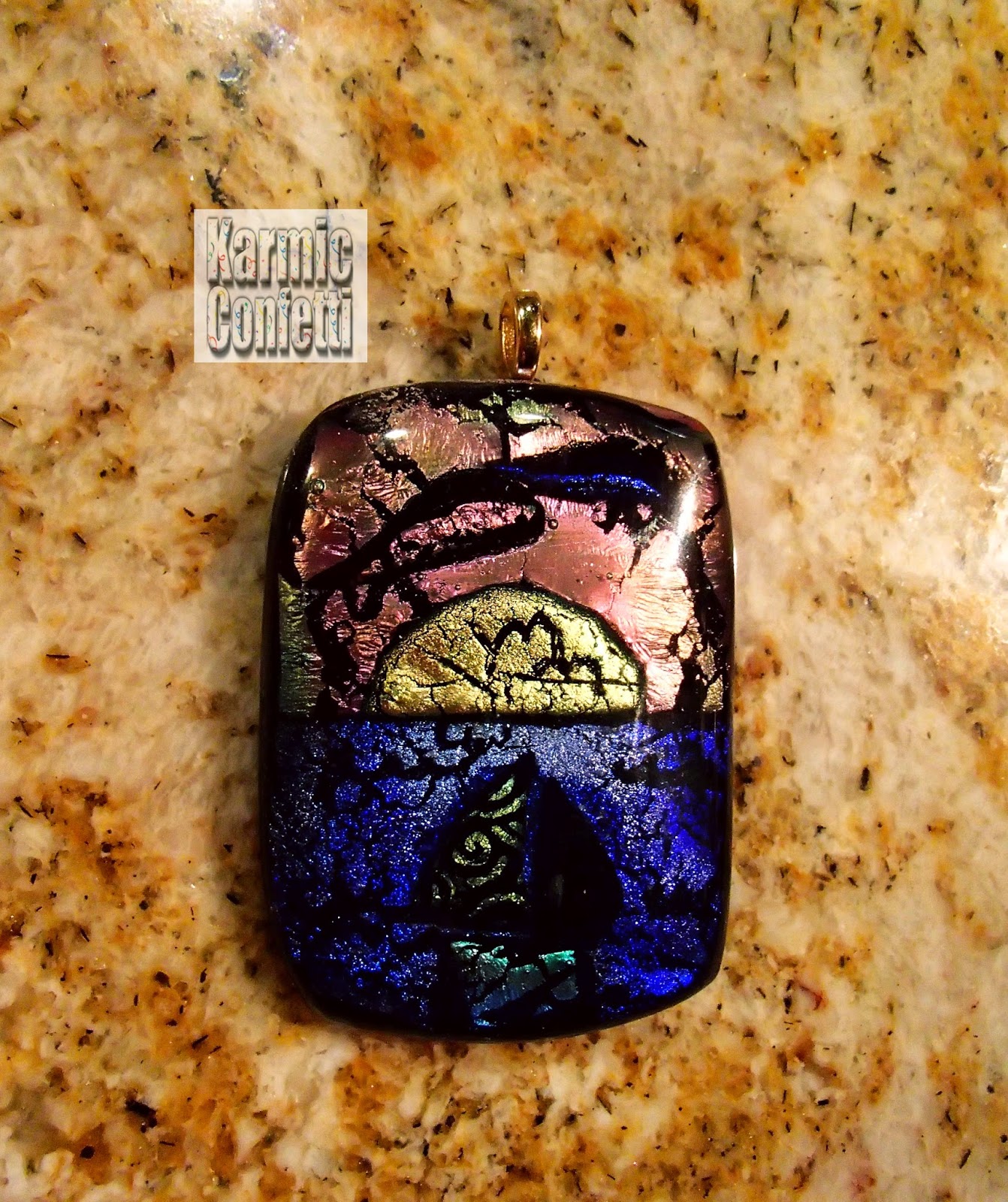 Karmic Confetti: Poor Man's Etching (Glass Fusing & Mica Powders)