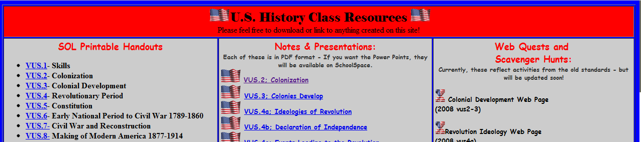 US History Teachers Blog: PowerPoints, Webquests, Review Guides, Video ...
