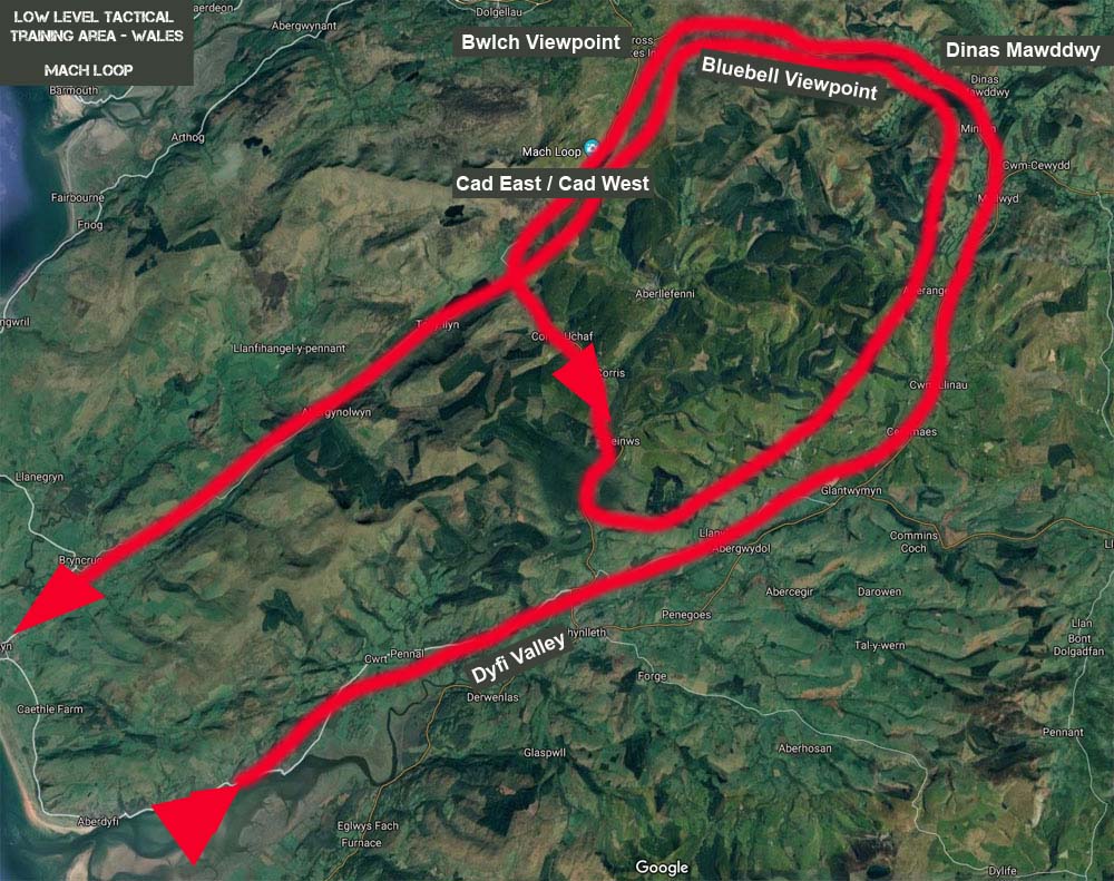 Der Flugsektor: Wales - Mach Loop - mehr Informationen