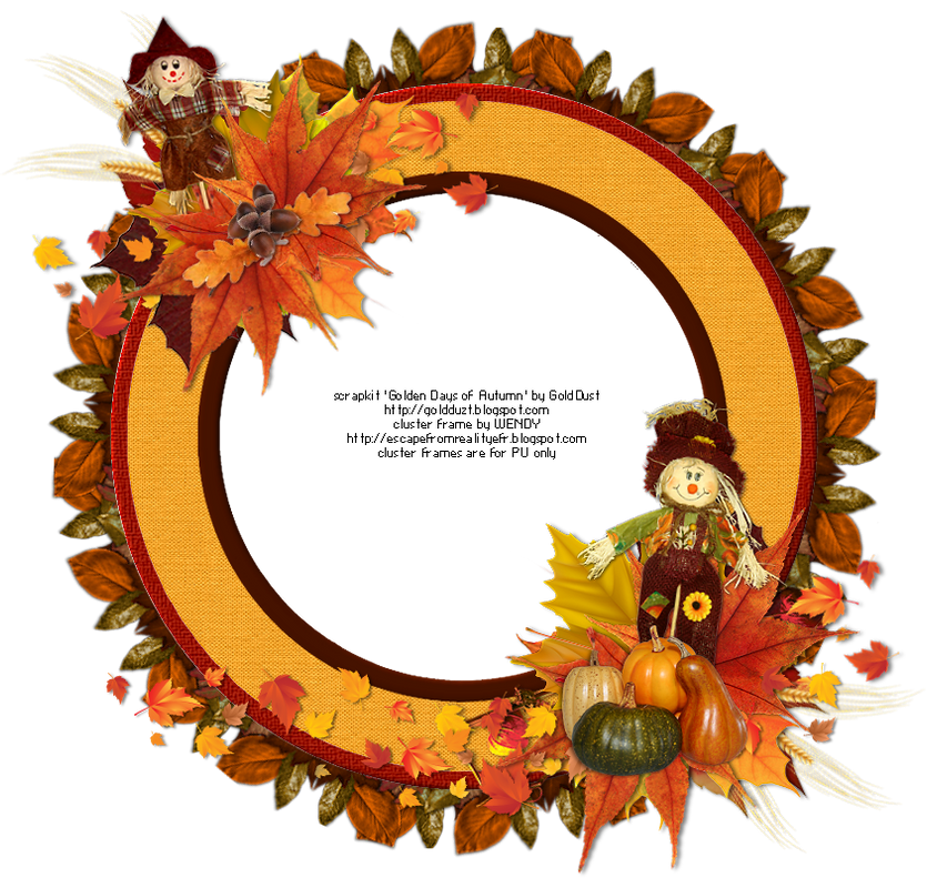 Escape From Reality Blog: FTU Cluster Frames 'Golden Days of Autumn' by ...