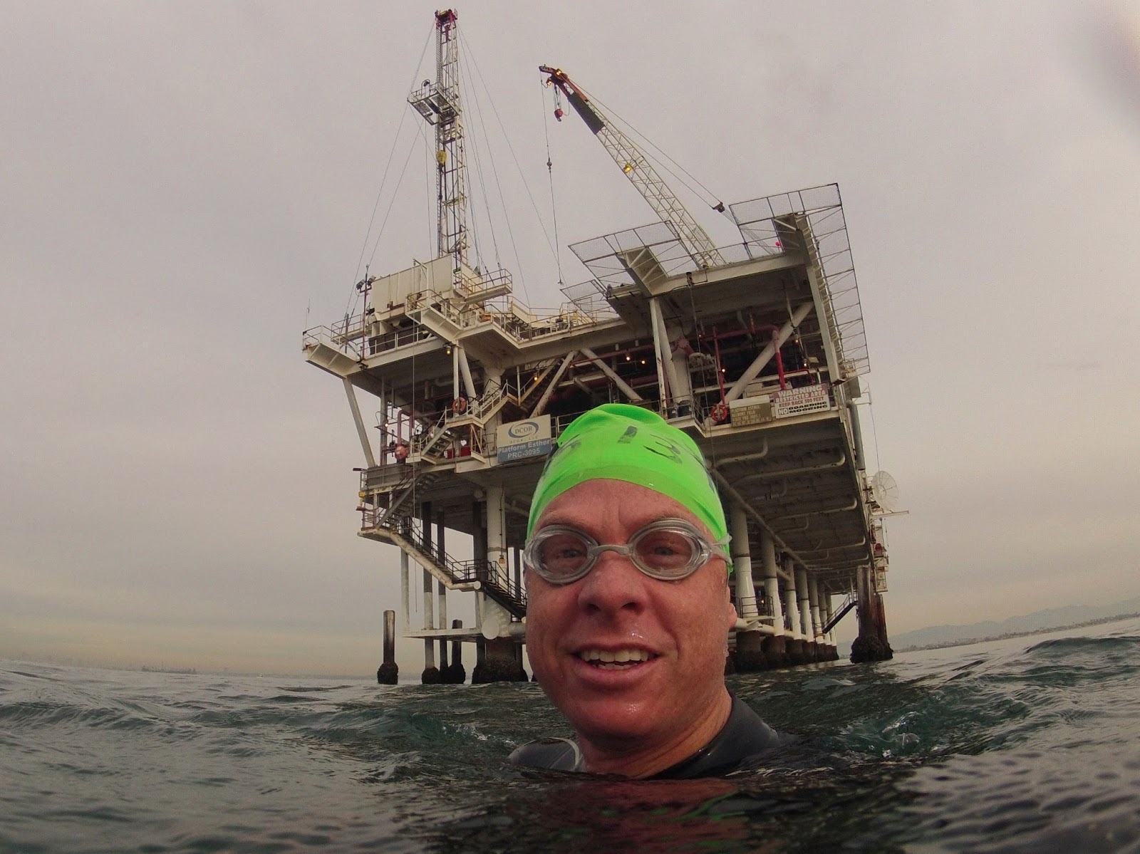 Tridiots: Oil Platform Esther Swim - February 2, 2013