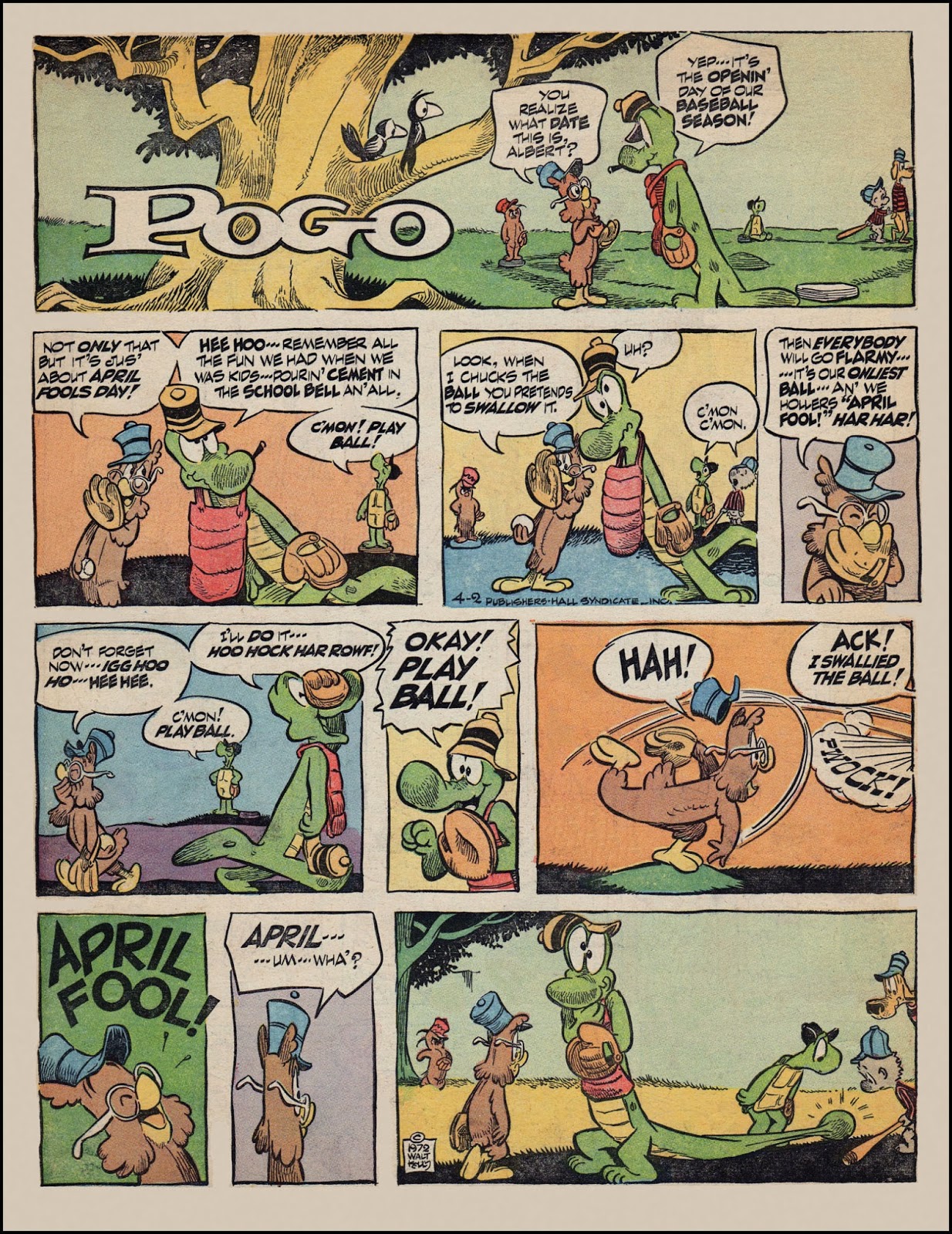 Pogo (April 2, 1972) | Pogo, Newspaper comic strip, Cartoon strip