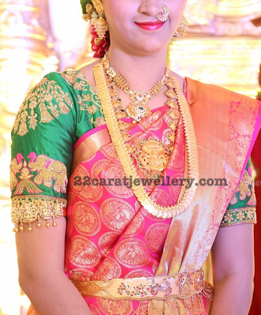 Kasu Mala Vaddanam Jhumkas - Jewellery Designs