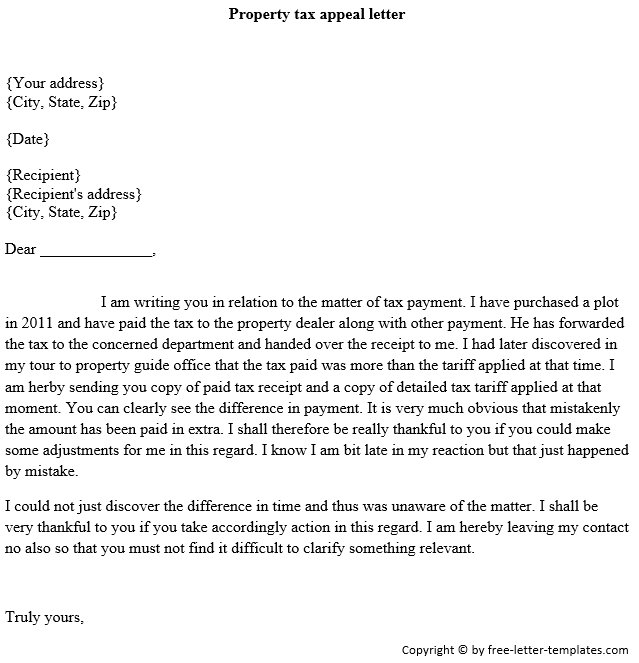 Tax Protest Letter Template ~ Resume Letter