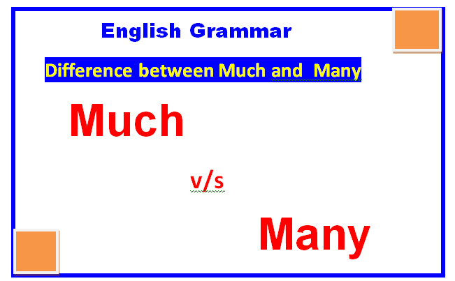 Difference between Much and Many