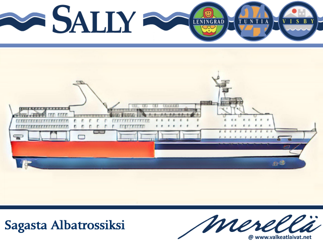 Merellä @ www.valkeatlaivat.net : Sally Line - Sagasta Sallyksi