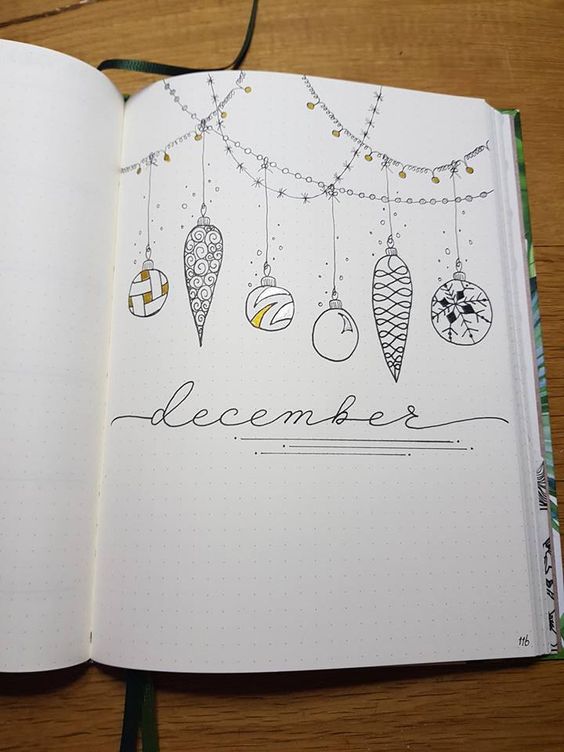 Bullet Journal: 10 Ideias de Capas para Dezembro - BLOG ALINE RIBEIRO