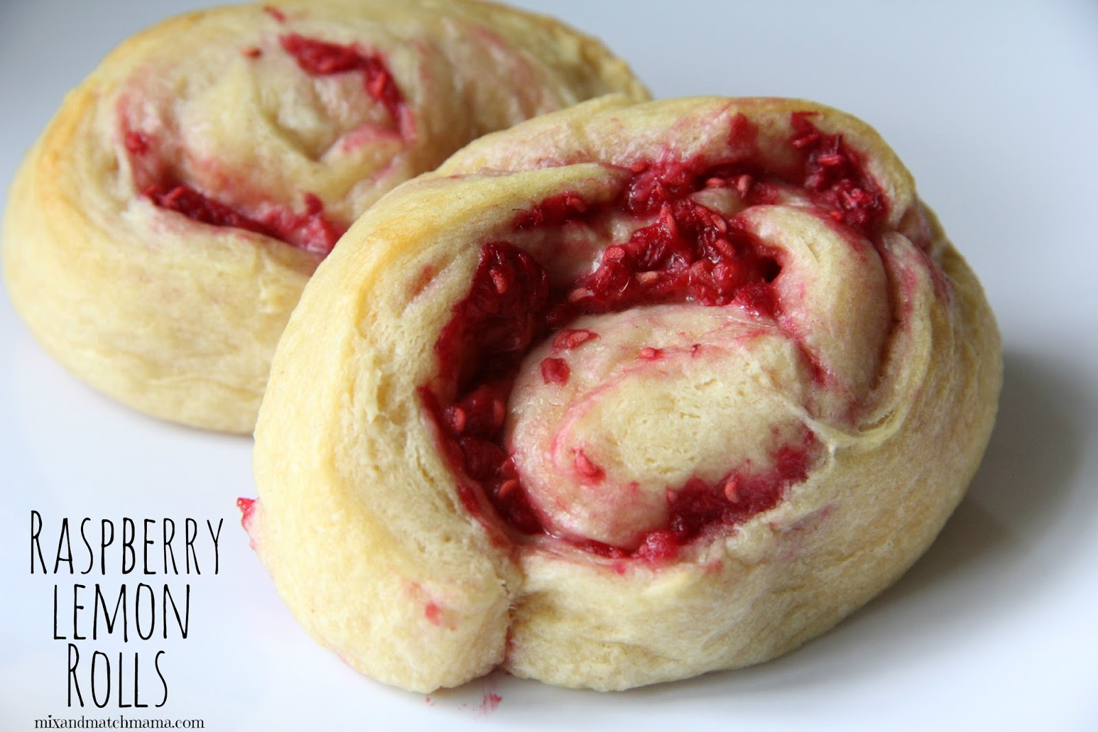 Raspberry Lemon Rolls Recipe | Mix and Match Mama