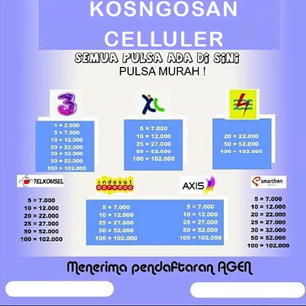25 Desain Spanduk Jualan Pulsa yang Keren - KOSNGOSAN