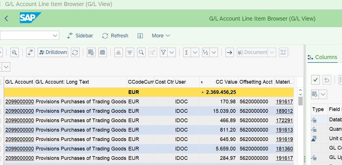 SAP ABAP Central: How to extend transaction FAGLL03H with custom fields