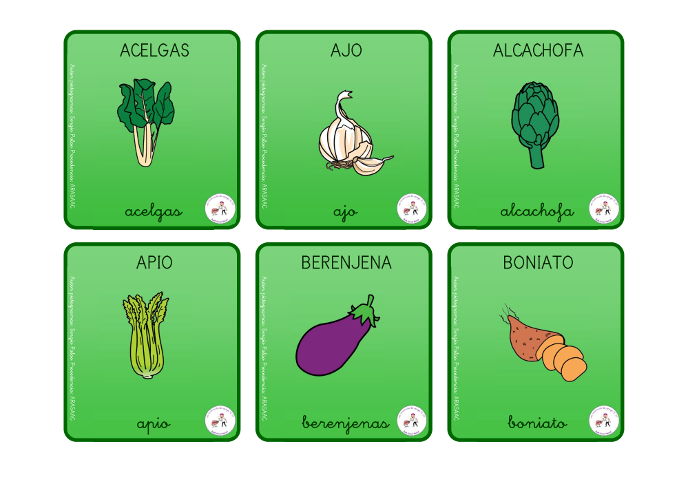 mi rinconcito de apoyo AL PT: Verduras y hortalizas: actividades ...