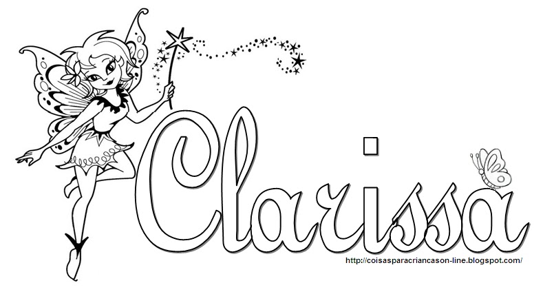Coisinhas para Crianças: Nomes para Colorir Meninas