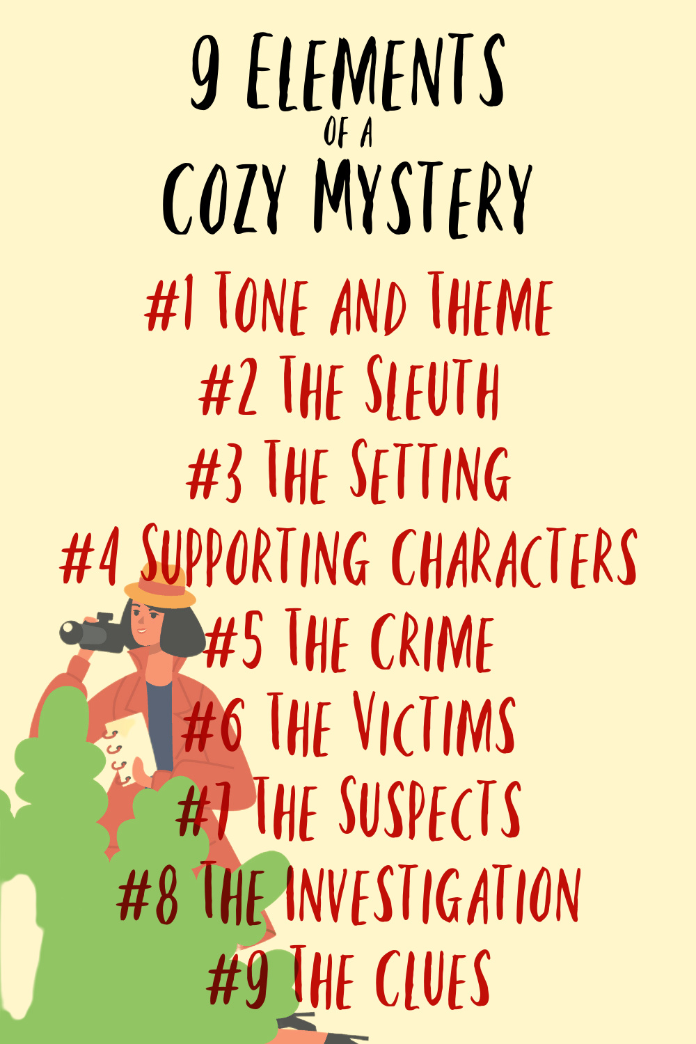 Nine Essential Elements Of A Cozy How To Write A Cozy Mystery 101 nine-essential-elements-of-a-cozy-how-to-write-a-cozy-mystery-101