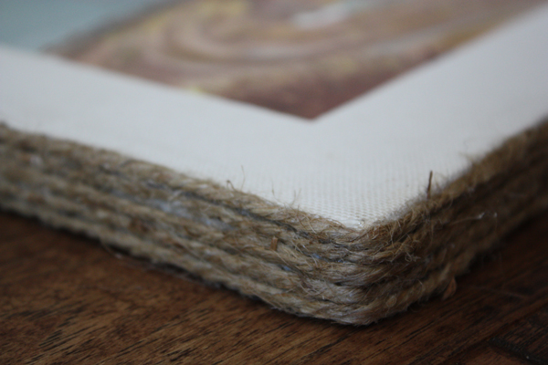 A Simple Kind of Life: Guest Bathroom Redo: Rope Framed Canvas