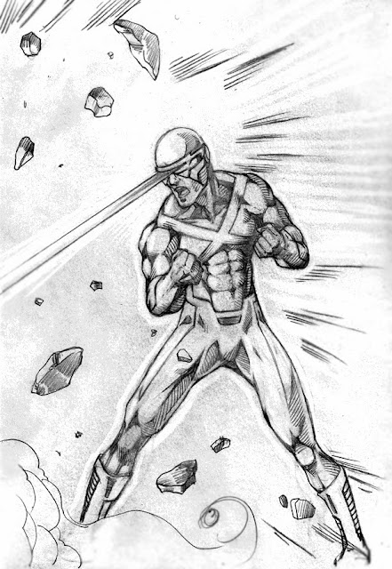 X-Men Cyclops Pencil Drawing