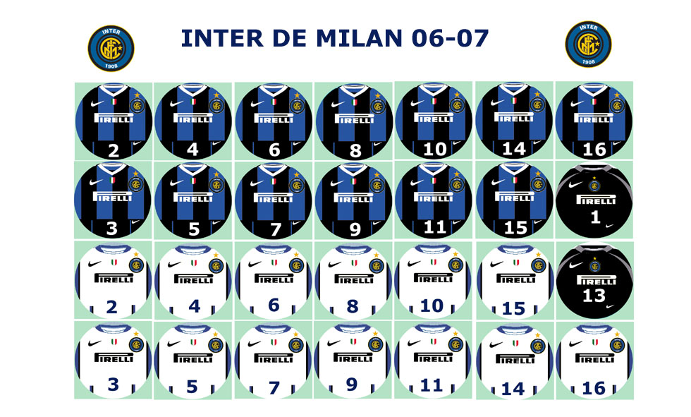 LFC EQUIPACIONES: INTER DE MILAN 2006-2007